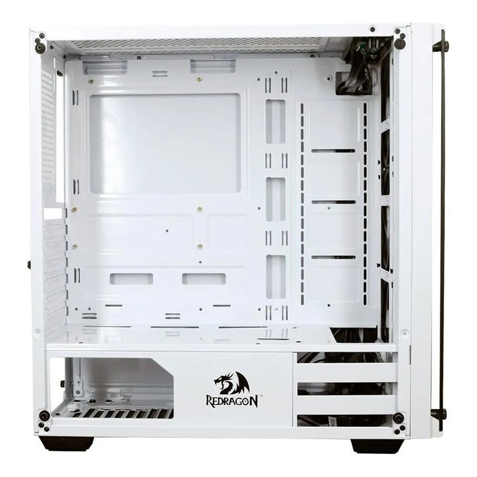 Redragon GC606 Wheel Jack White RGB Gaming PC Case Cabinet, Mid Tower ...
