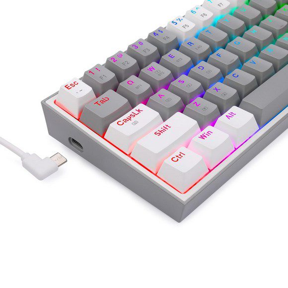 Redragon K616 Fizz RGB Pro 60% 3-Mode Wired, 2.4Ghz Wireless, Bluetoot ...